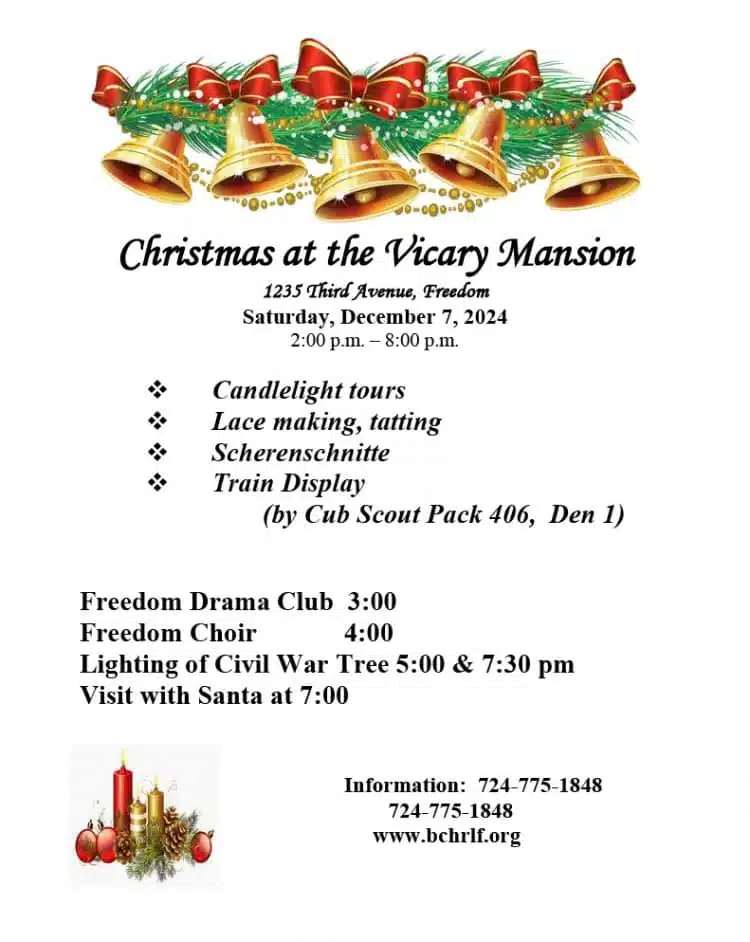 Christmas at the Vicary Mansion – Beaver County Events