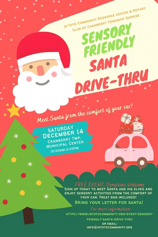 Sensory Friendly Santa Drive Thru – Beaver County Events