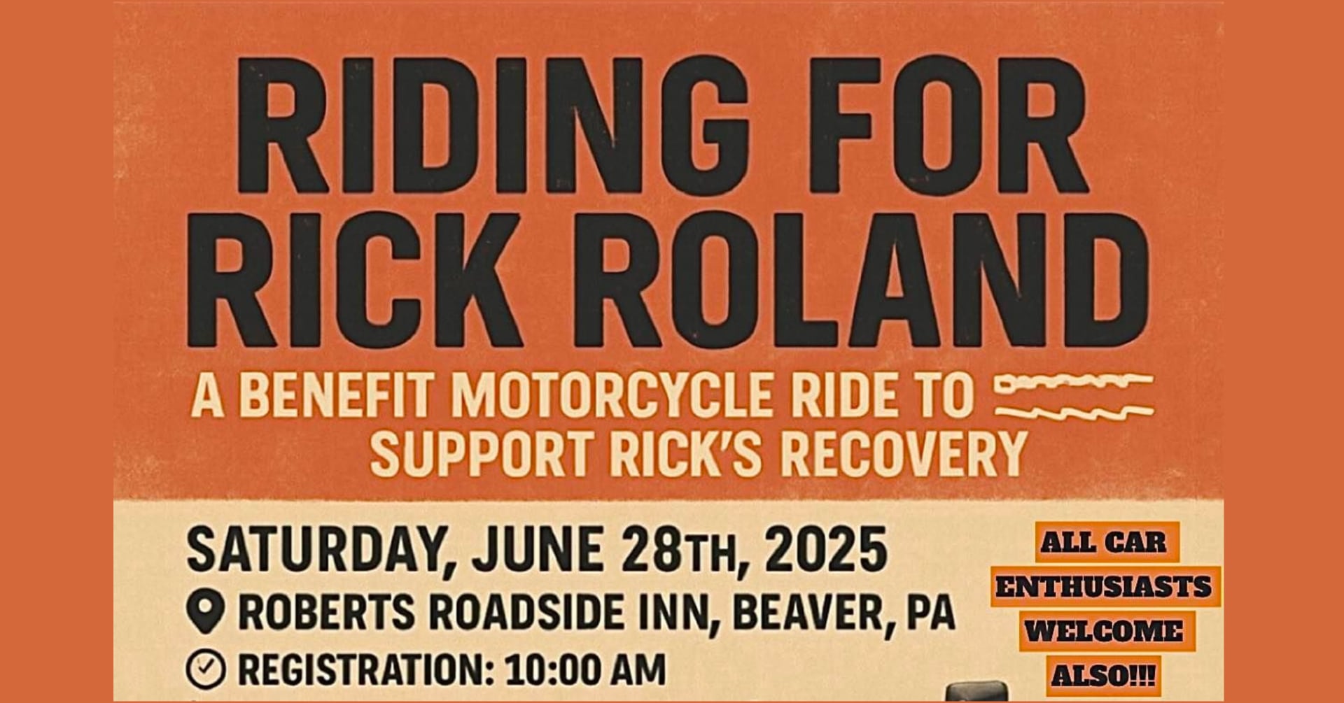 Riding for Rick Roland – Beaver County Events