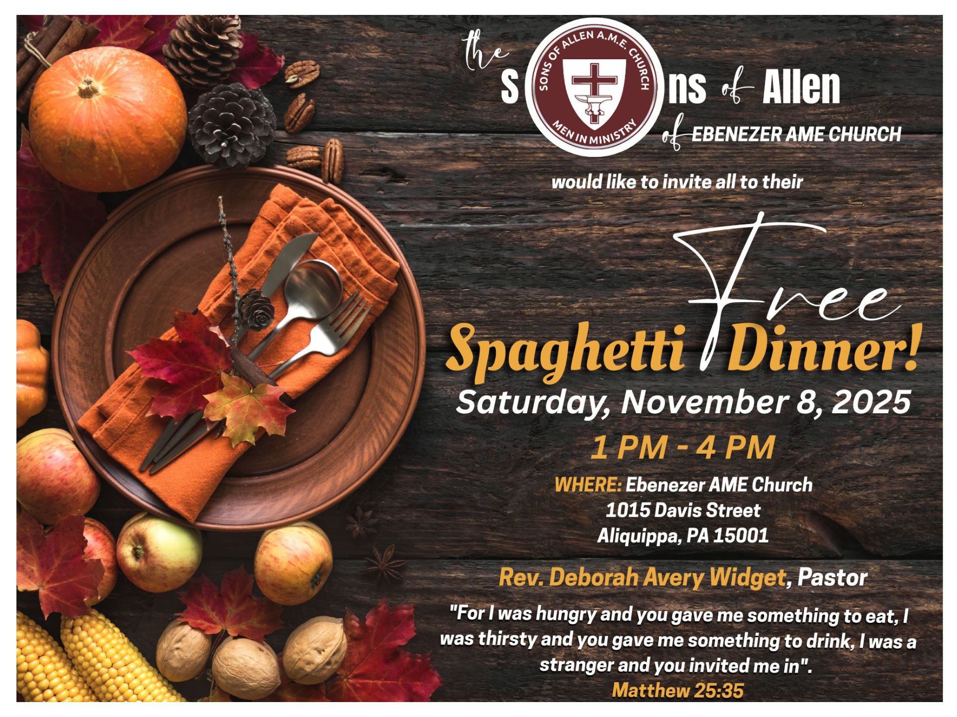 FREE Spaghetti Dinner – Beaver County Events